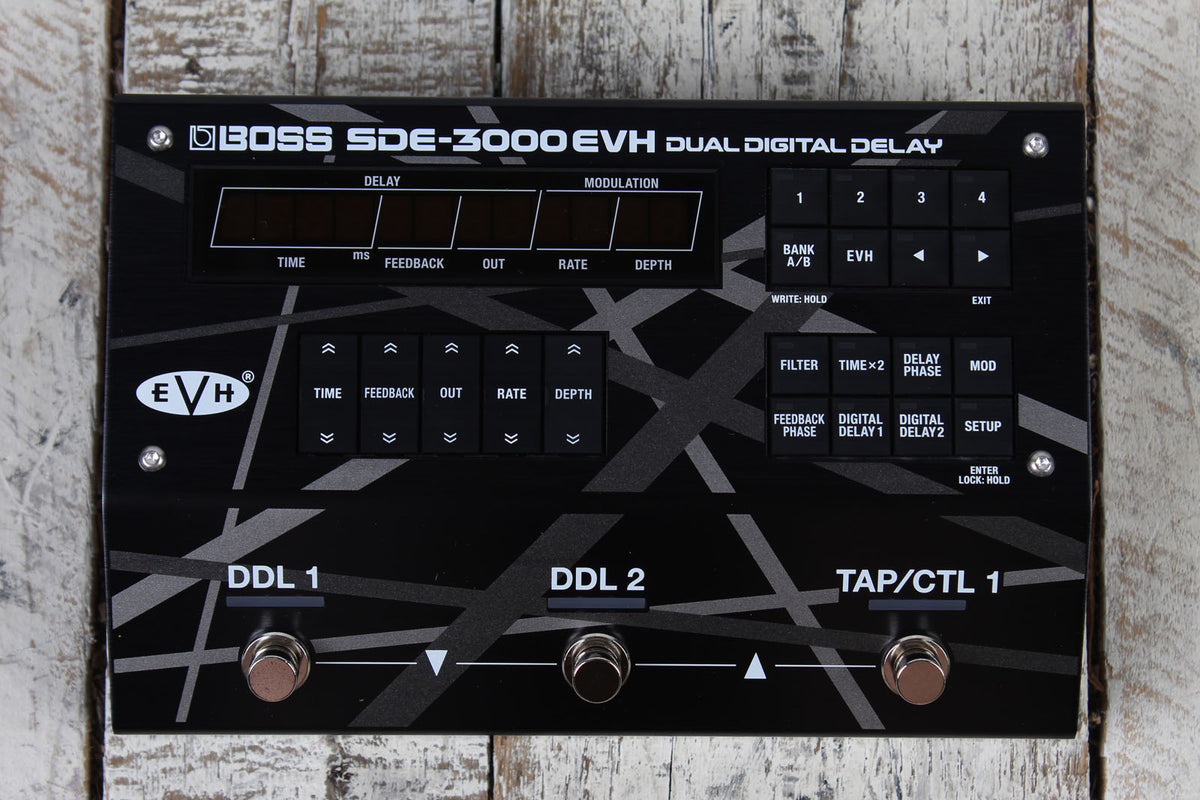 Boss SDE-3000 EVH Dual Digital Delay Pedal Electric Guitar Delay Effec ...